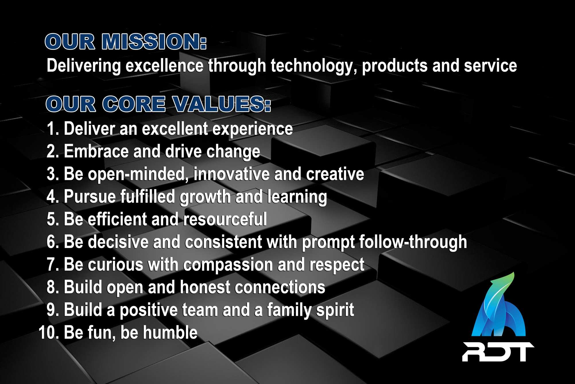 Discover the Top 10 Core Values at RDT